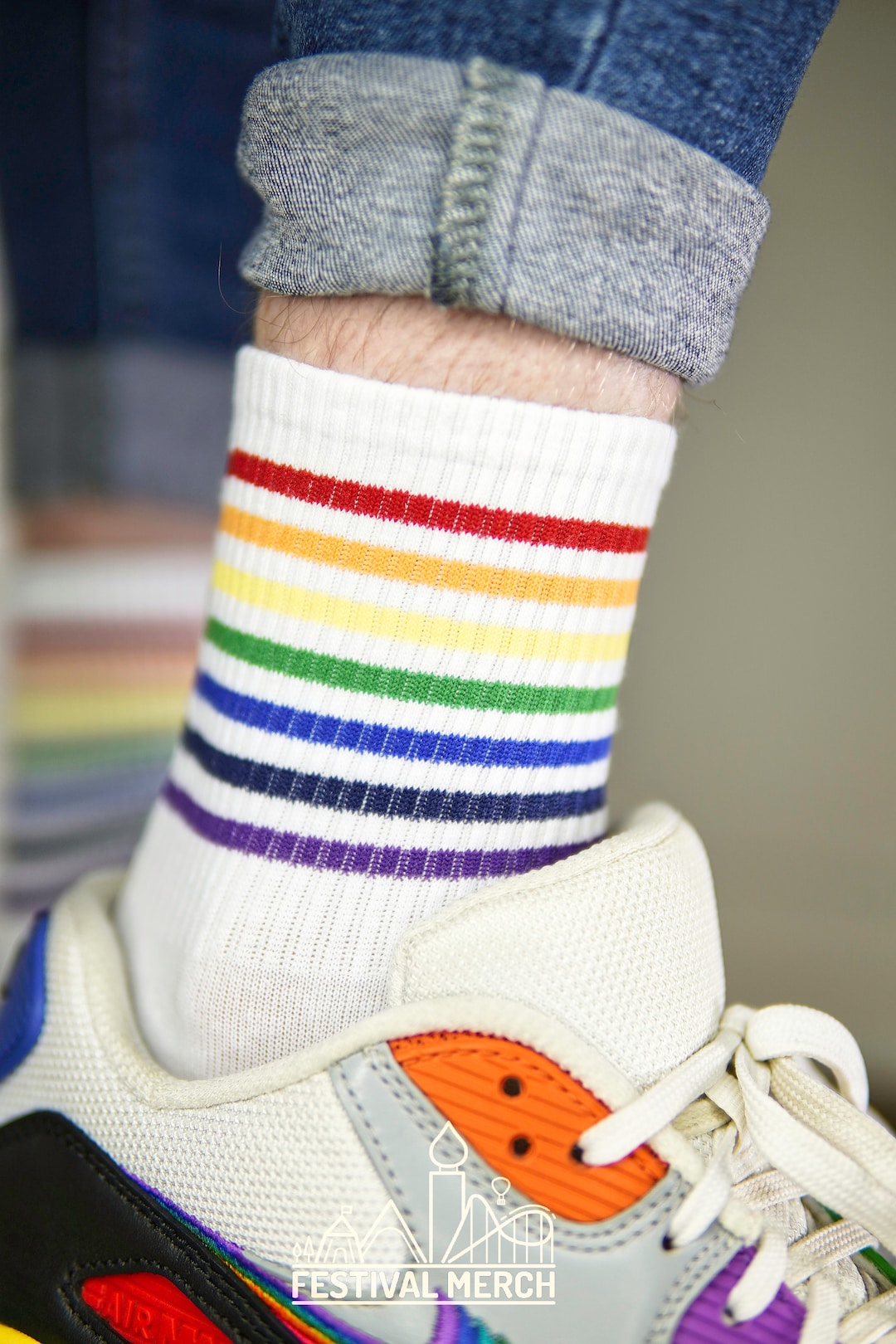 Rainbow Pride Socks - LGBTQ+ Socks - Unisex 1 Pair - Rainbow Flag Socks ...