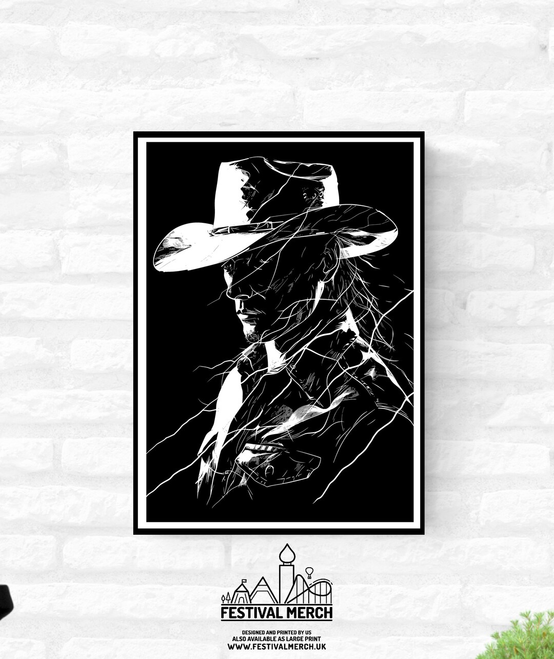 Dramatic Cowboy Gaming Poster High Quality Movie Wall Art Print ...