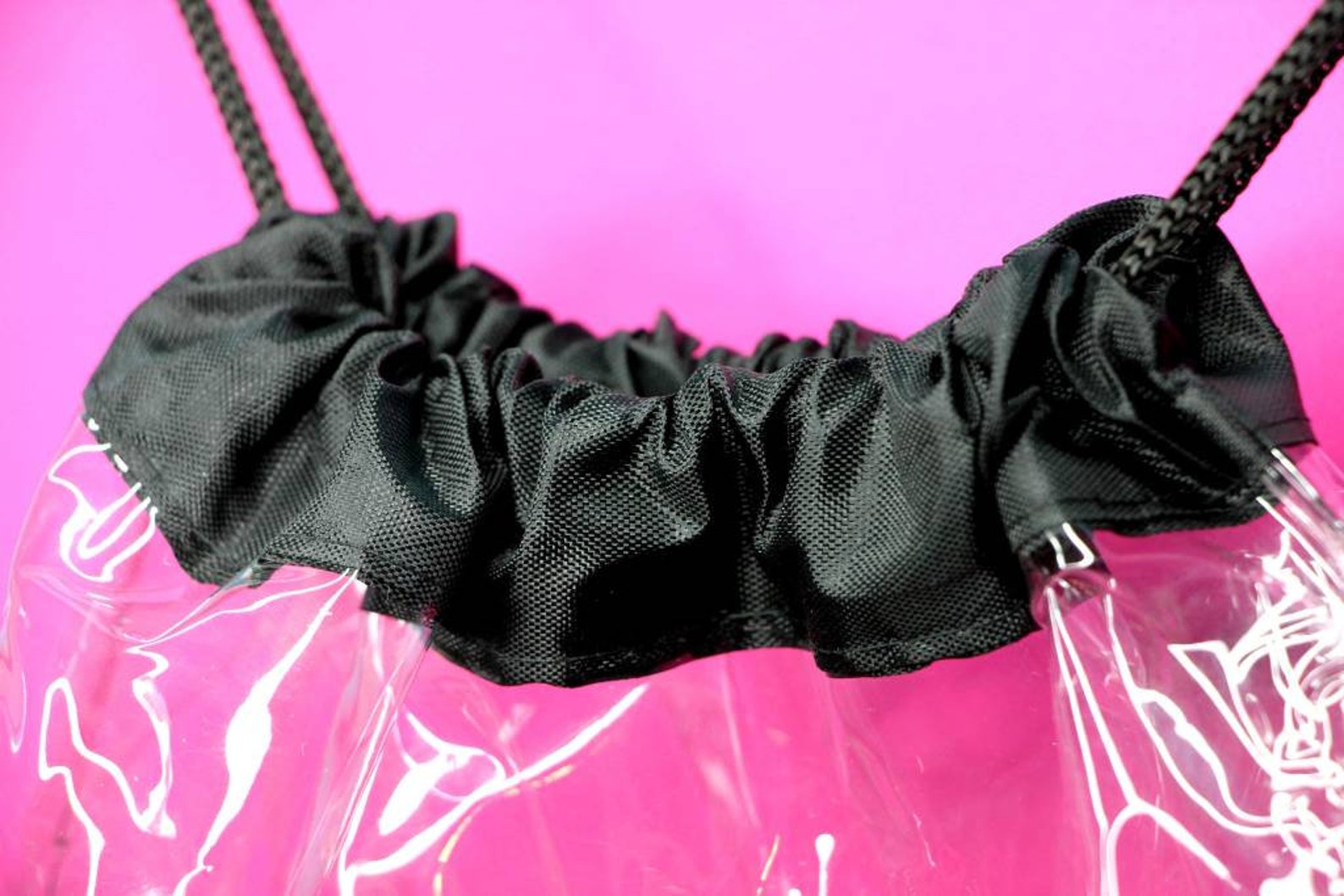 Clear Bag - Draw String Backpack PVC - for Light Items Only ...