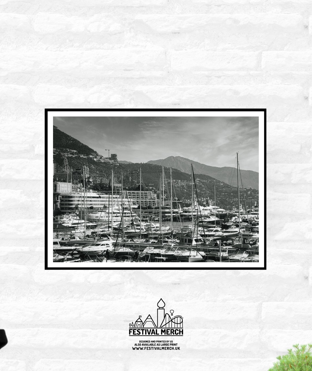 Monaco Hafen Print - Grandprix Historique - Monaco Poster - Schwarz und ...