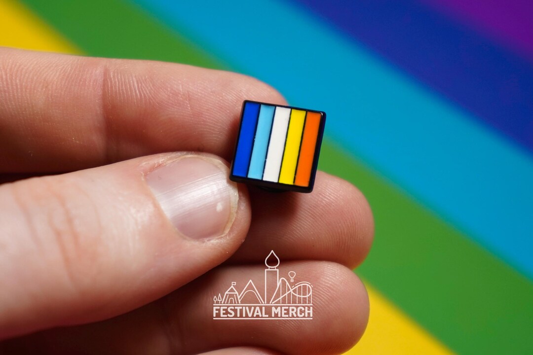 Mini Aroace Flag Pin Hard Enamel LGBT Pride Badge Stud Sunset Aroace ...