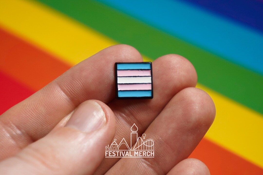 Mini Transgender Flag Pin Hard Enamel LGBT Pride Badge Stud Trans ...