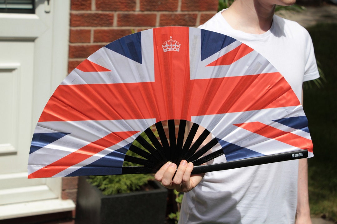 Clack Fan Union Jack Flag 60cm LARGE UK Flag British Flag Eurovision ...