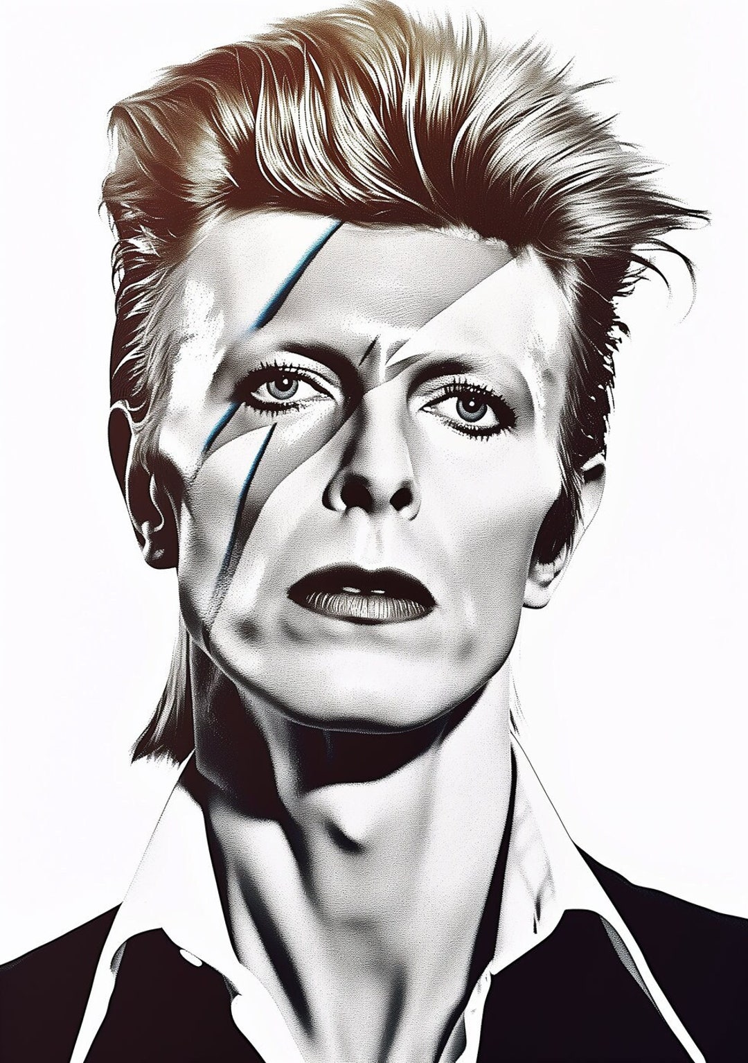 David Bowie Art Famous Faces Music Musician Celebrity Wall Art Print ...