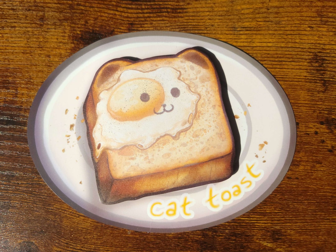Cat Toast Sticky Note Pad - Etsy