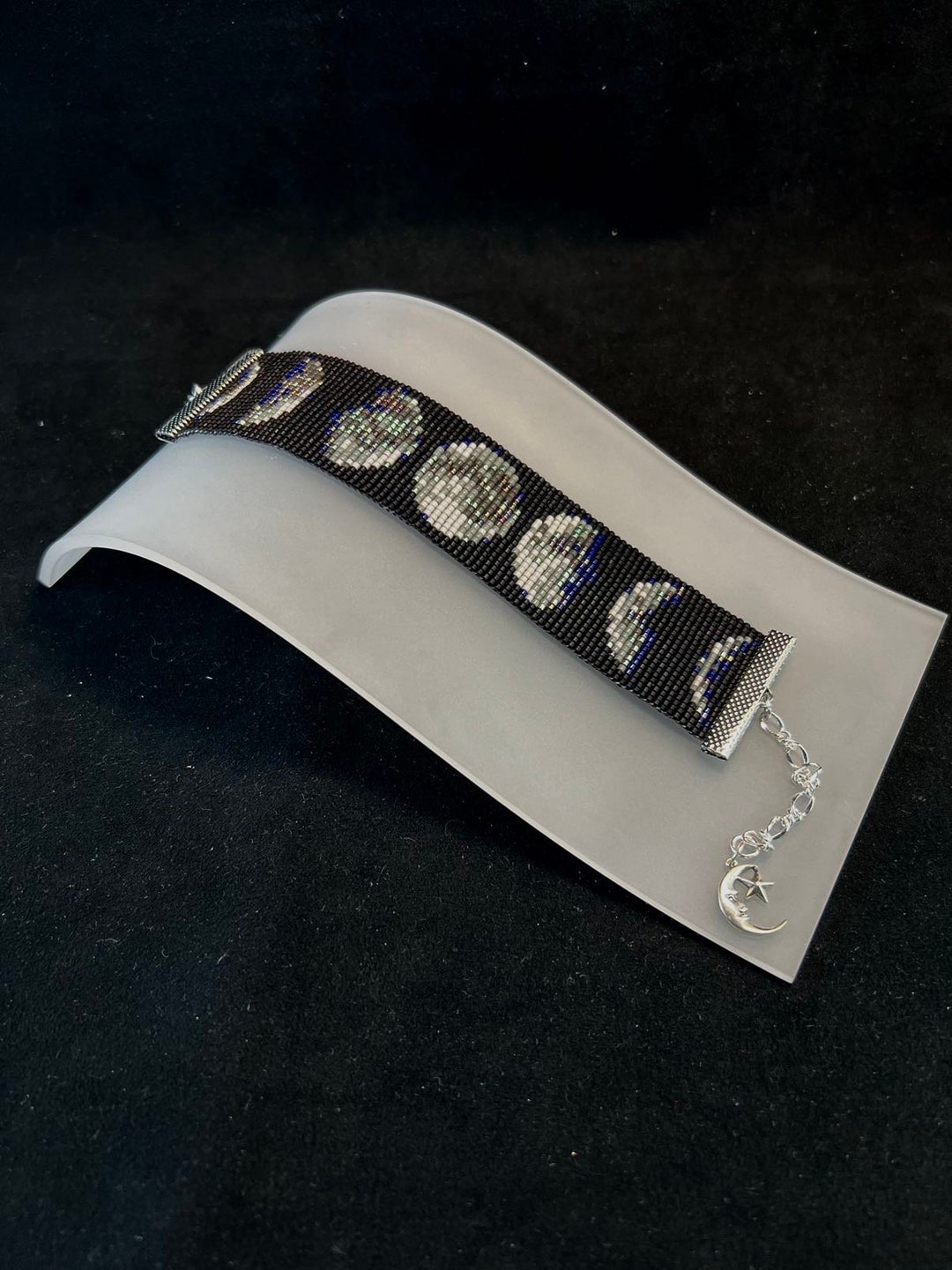 Moon Phases Loom Bracelet, Moon Beaded Bracelet, Loom Beaded Bracelet ...