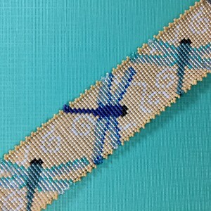 Dragonfly Loom Beaded Bracelet, Dragonfly Jewelry, Dragonfly Bracelet ...