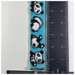 Playful Pandas Beaded Bracelet, Pandas Loom Beaded Bracelet, Winter ...