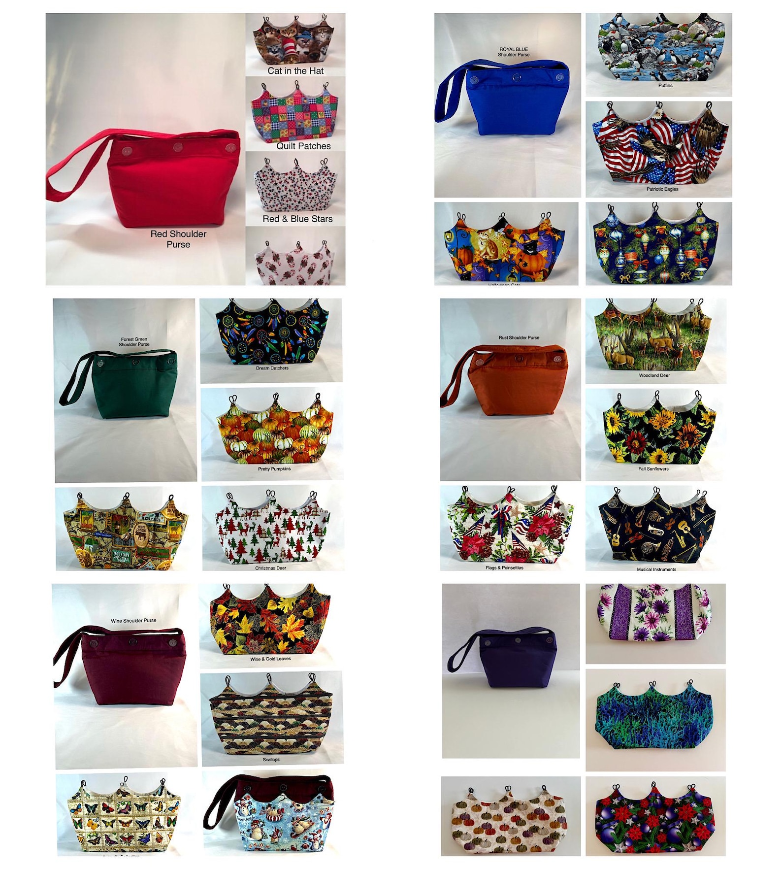 Shoulder Body Purse, Fall/winter Cloth Purse, Handcrafted Purse ...