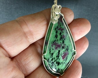 Ruby and Zoisite Pendant - Etsy