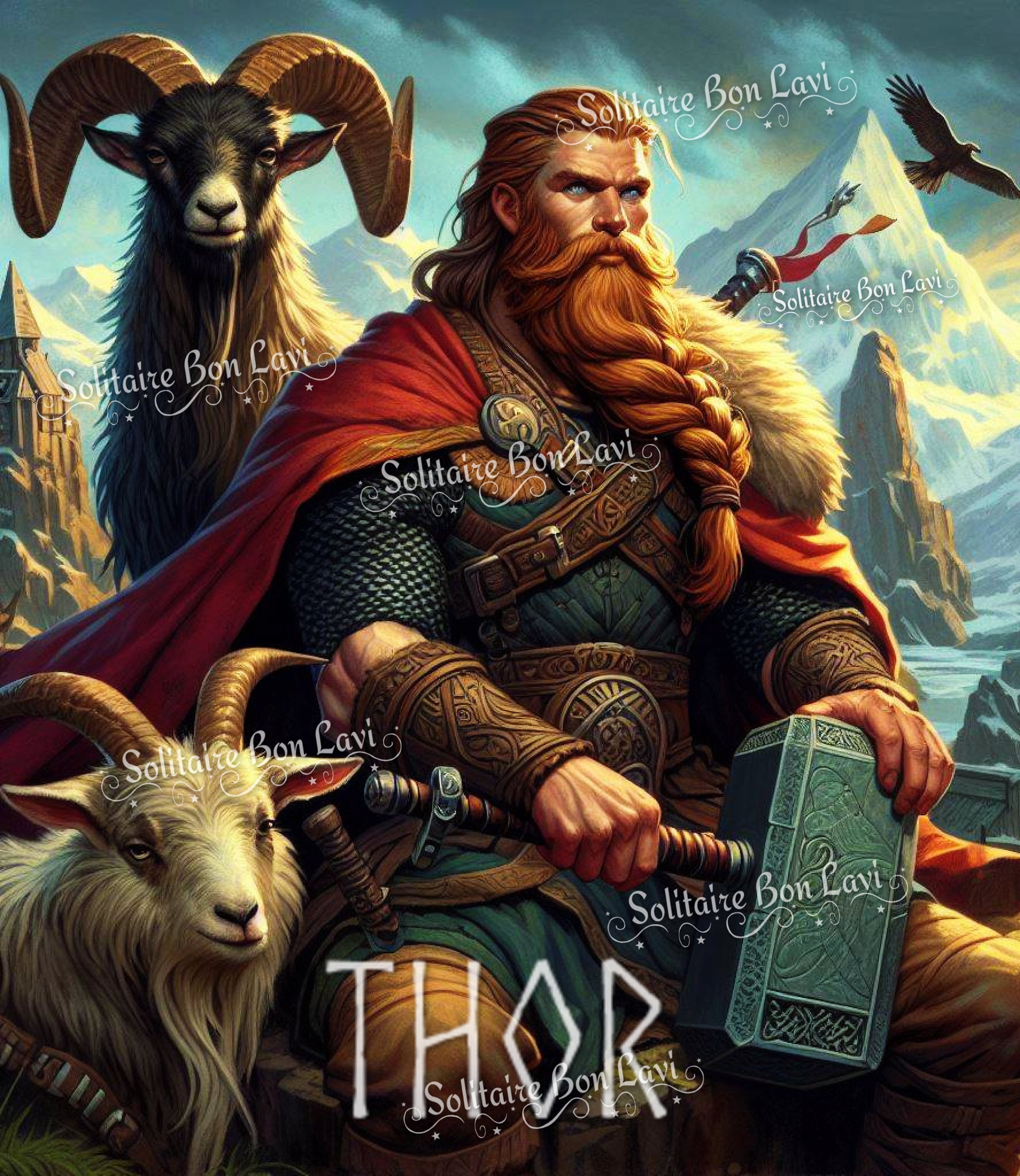 Thor Altar Card / Prayer Card Laminated Norse Pagan Viking - Etsy