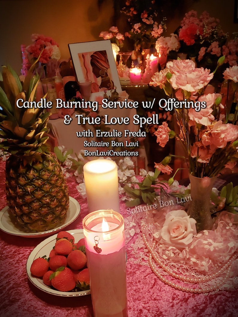 TRUE LOVE SPELL Cast With Erzulie Freda Including Rose Quartz Heart ...