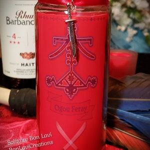 OGOU FERAY CANDLE Conjure Candle With Lid Voodoo Hoodoo Pagan - Etsy