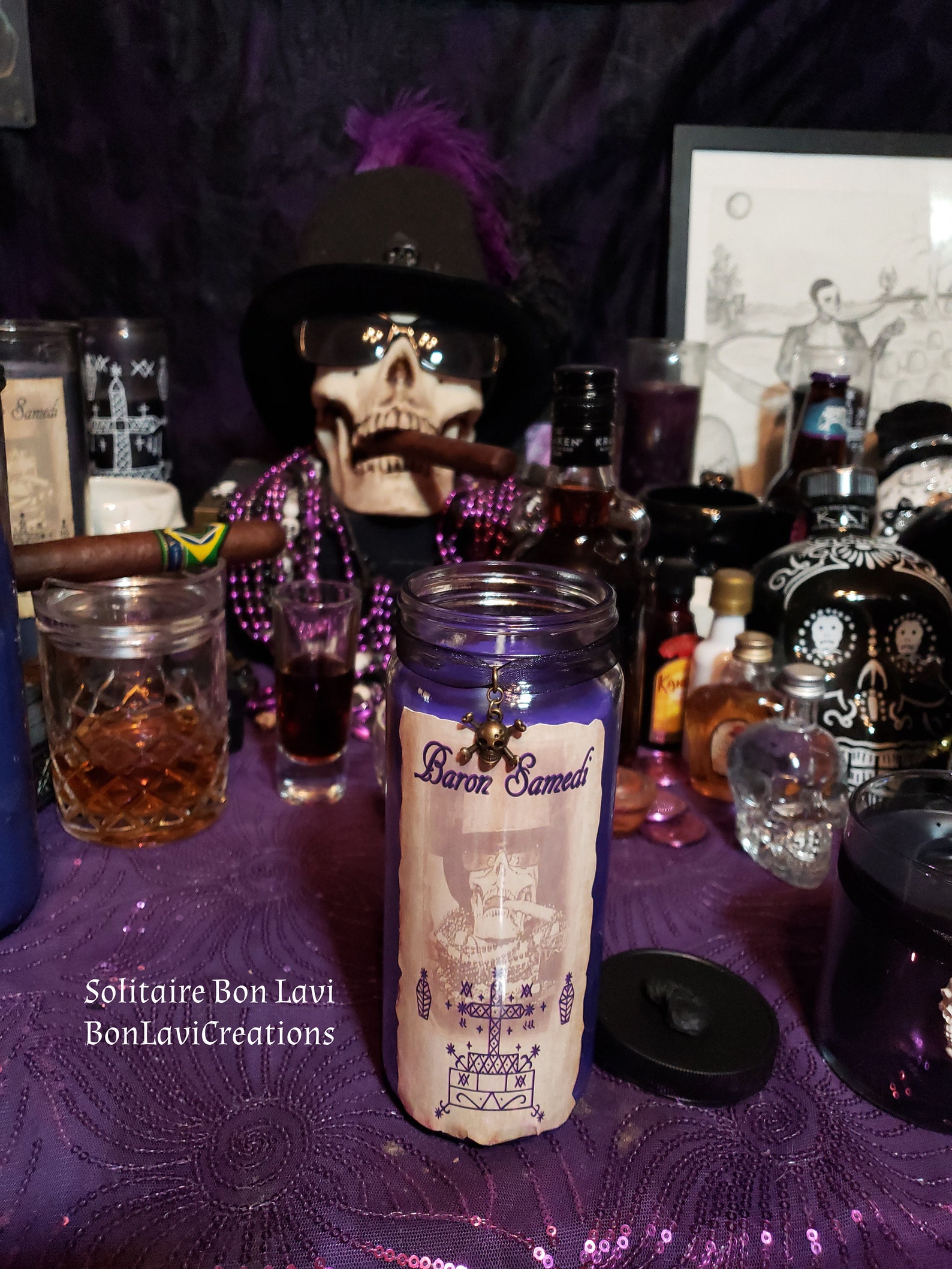 BARON SAMEDI Conjure Candle With Lid Voodoo Hoodoo Pagan | Etsy