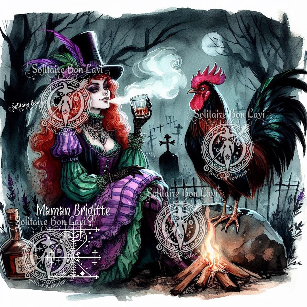 Maman Brigitte Altar Card/prayer Card Laminated Voodoo Vodou - Etsy