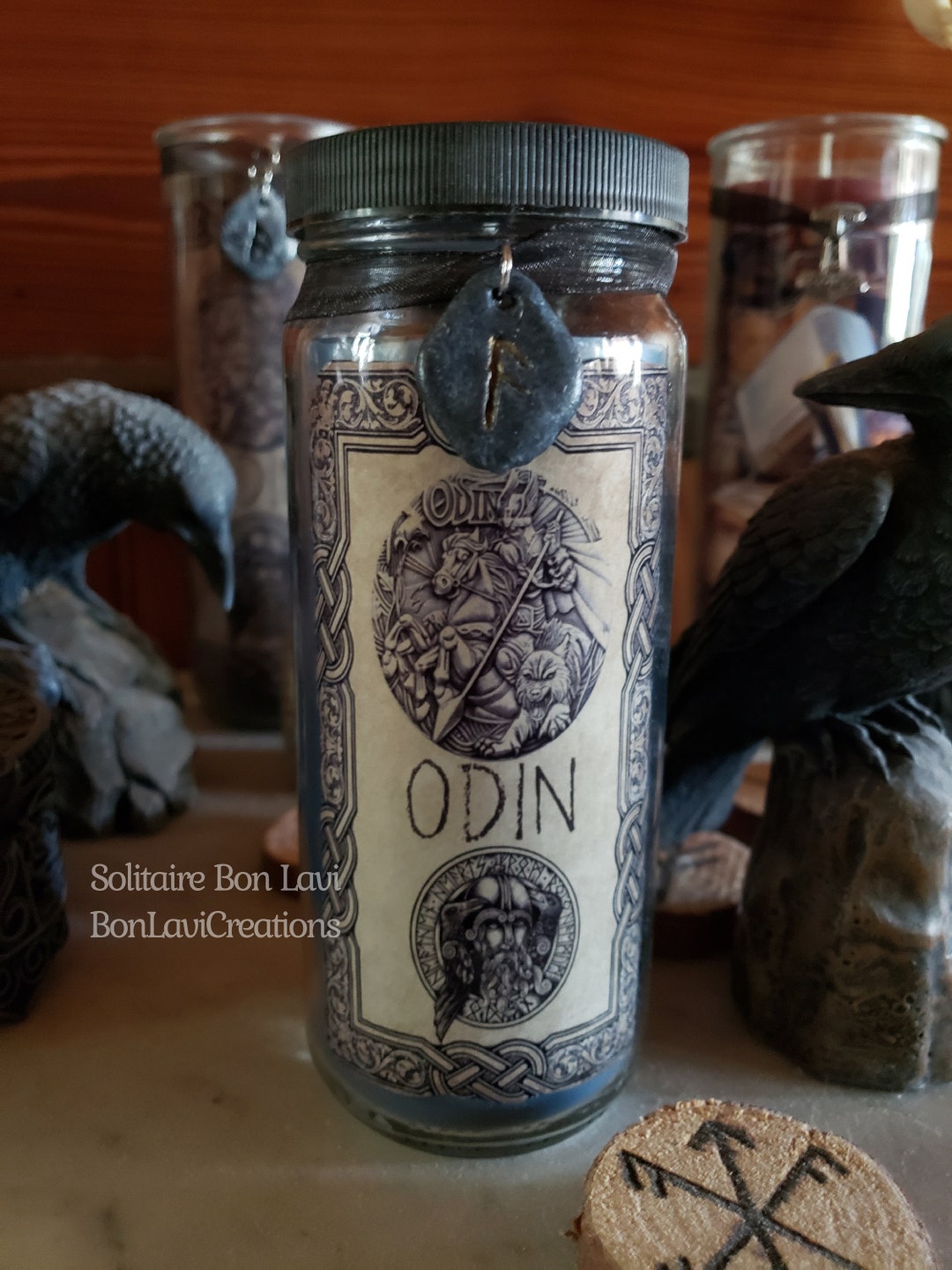 ODIN Altar Conjure Candle With Lid Norse Viking Pagan - Etsy