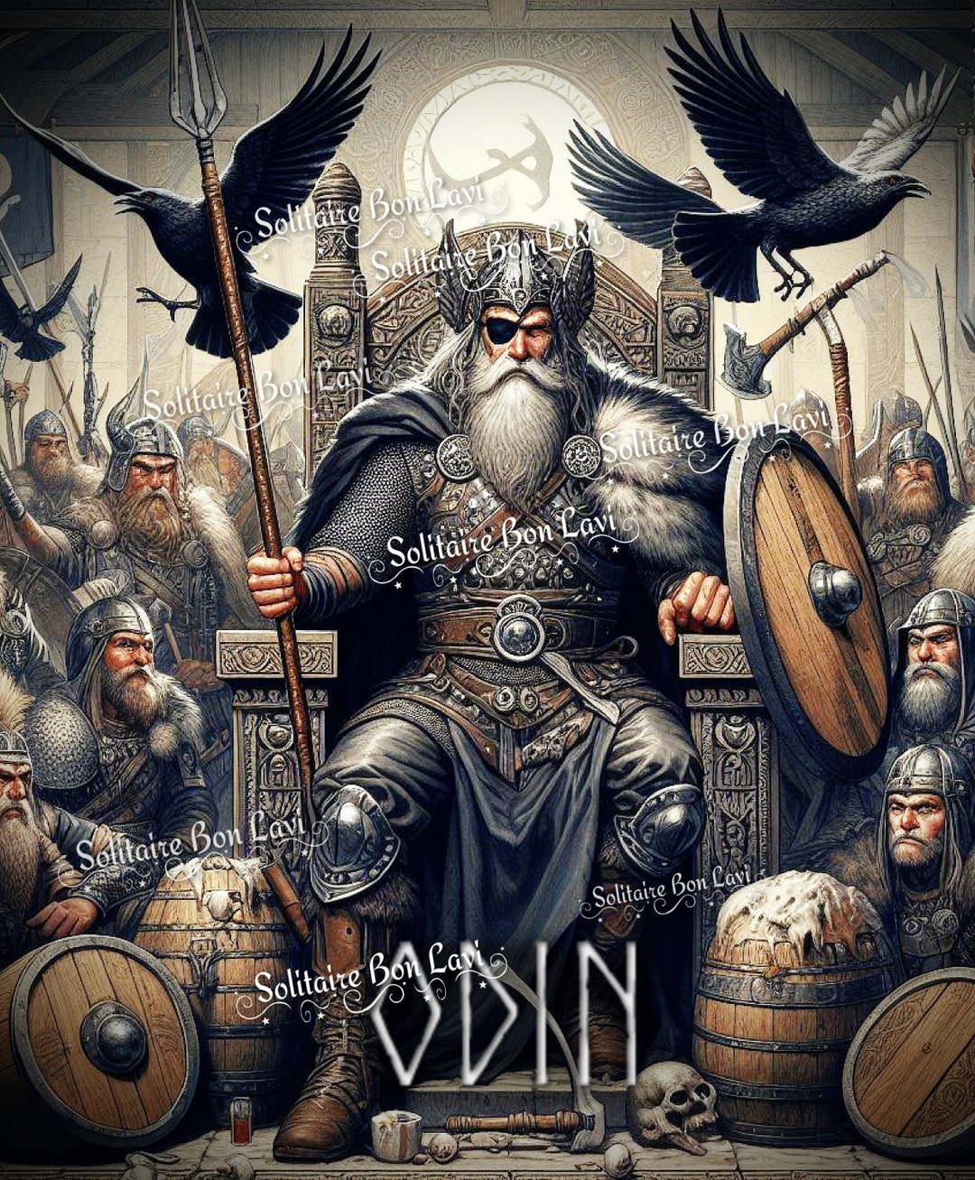 Odin Allfather Altar Card / Prayer Card Laminated Norse Pagan Viking - Etsy