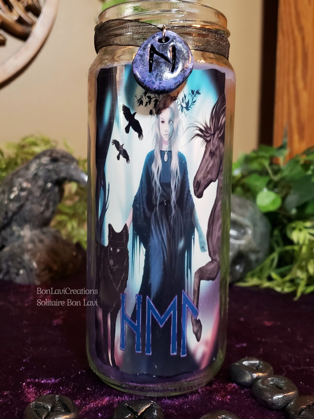 Hel / Hela Altar Conjure Candle With Lid Norse Viking Pagan - Etsy