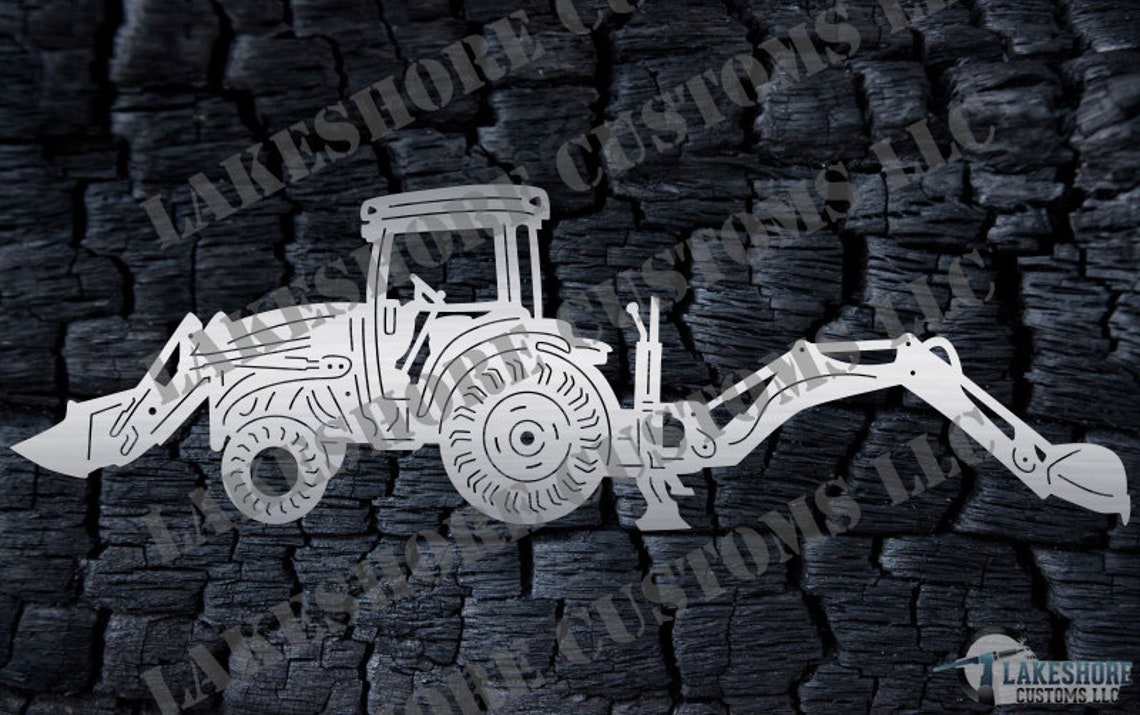 Traktor mit Loader und Bagger - SVG-Datei, DXF-Datei, DWG-Datei - Etsy.de