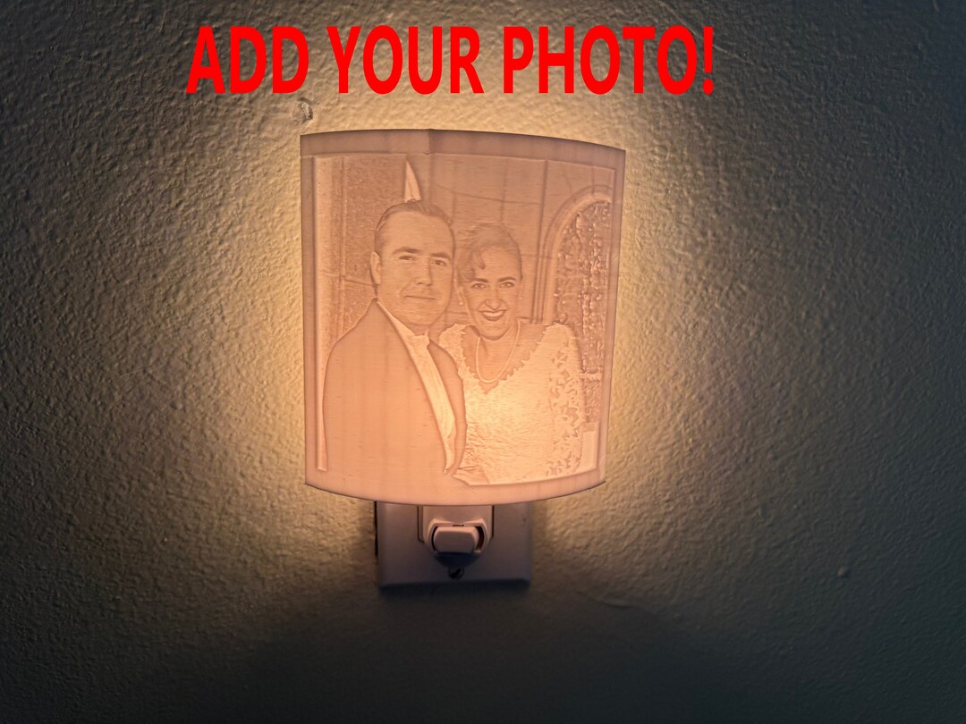 Lithophane Keepsake Personalized Photo Night Light, Memorial, Wedding ...