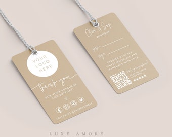 Small Business Thank You Tag Printables Editable Template - Etsy