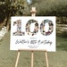100th Birthday Photo Collage, 100th Birthday Welcome Sign, Number 100 ...