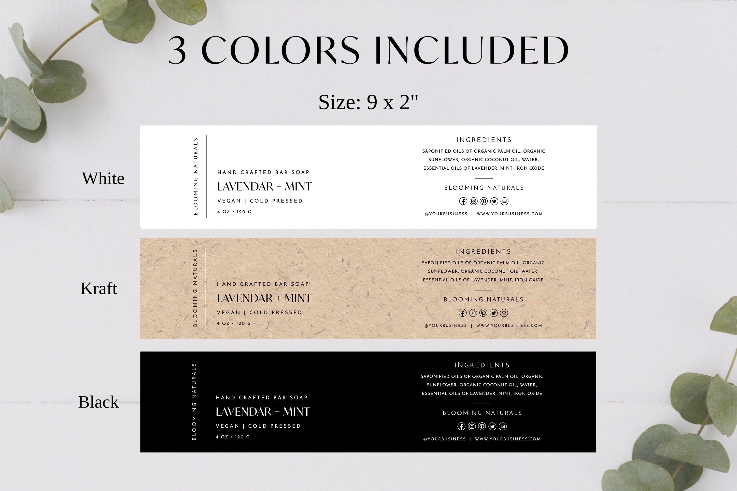 Minimalist Soap Label Template, Soap Packaging, Editable Soap Label ...