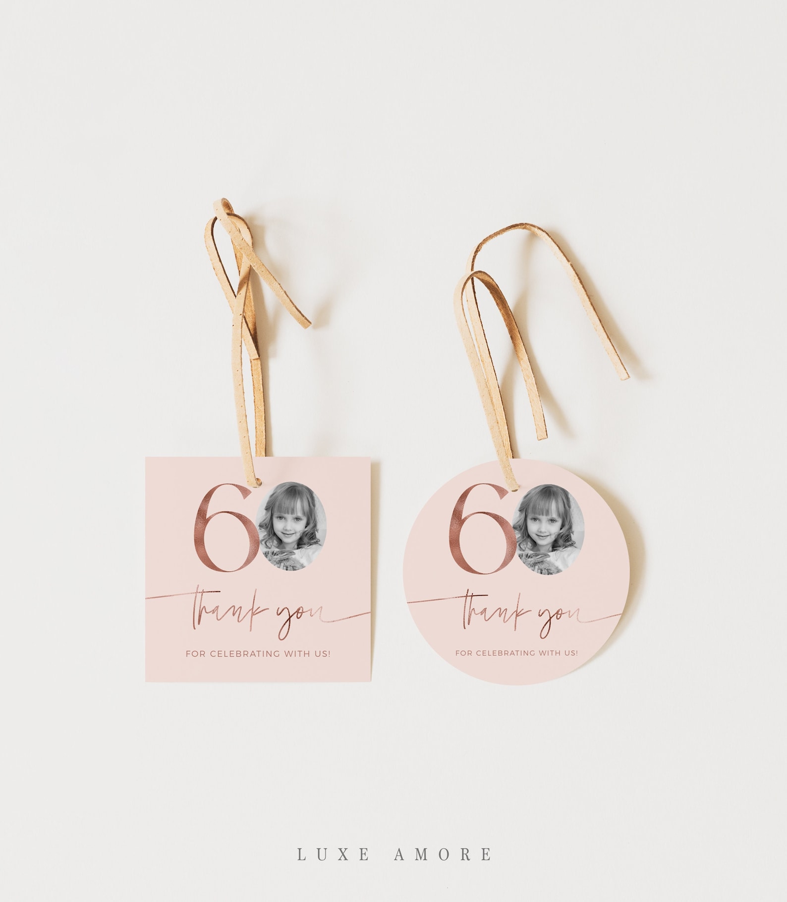 60th Birthday Favor Tags, 60th Thank You Tags, Female 60th Birthday ...