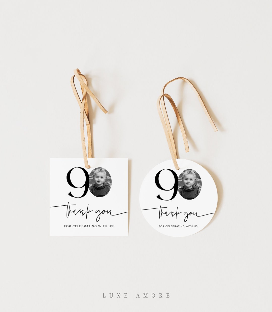 90th Birthday Favor Tags, 90th Thank You Tags, Look Who's 90, 90th ...