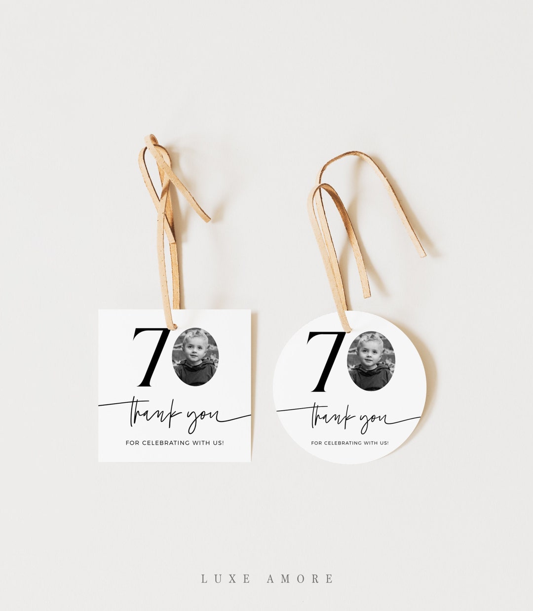 70th Birthday Favor Tags, 70th Thank You Tags, Look Who's 70, 70th ...
