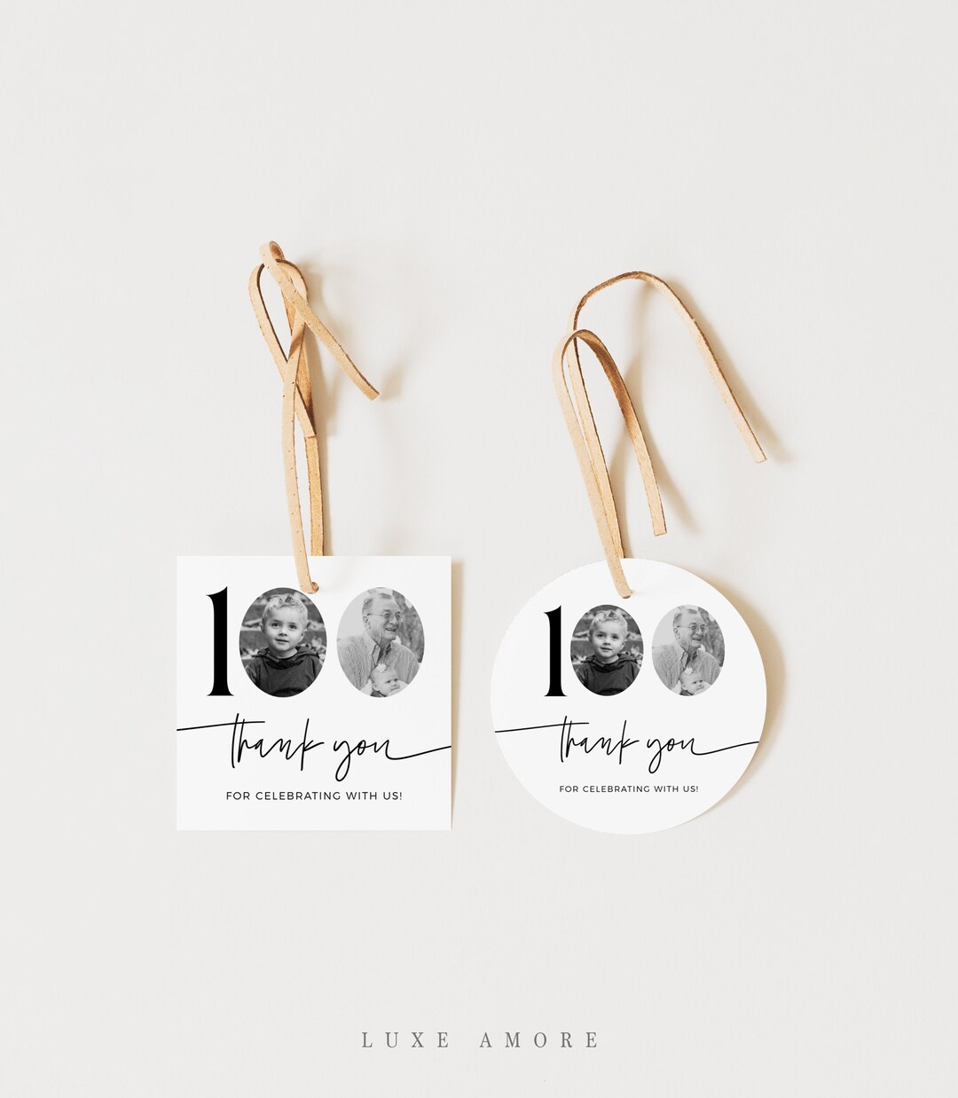 100th Birthday Favor Tags, 100th Thank You Tags, Look Who's 100, 100th ...