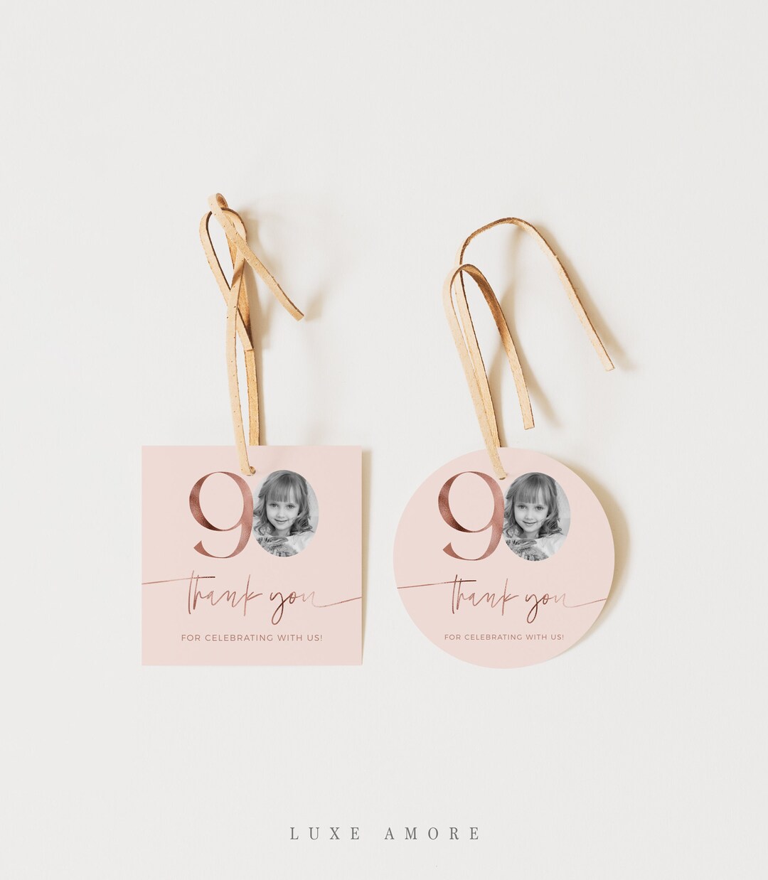 90th Birthday Favor Tags, 90th Thank You Tags, Female 90th Birthday ...