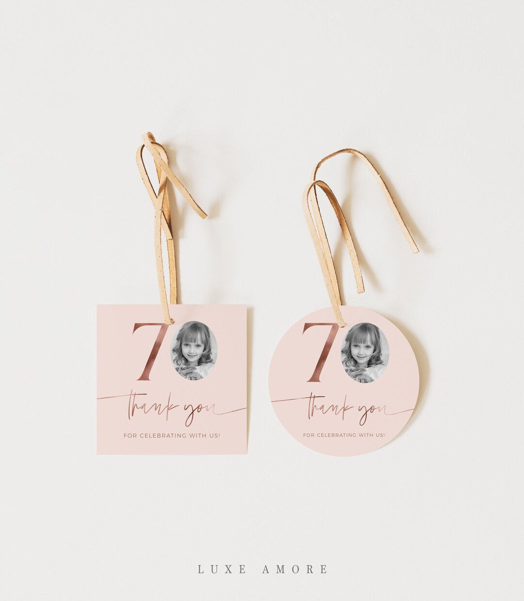 70th Birthday Favor Tags, 70th Thank You Tags, Female 70th Birthday ...