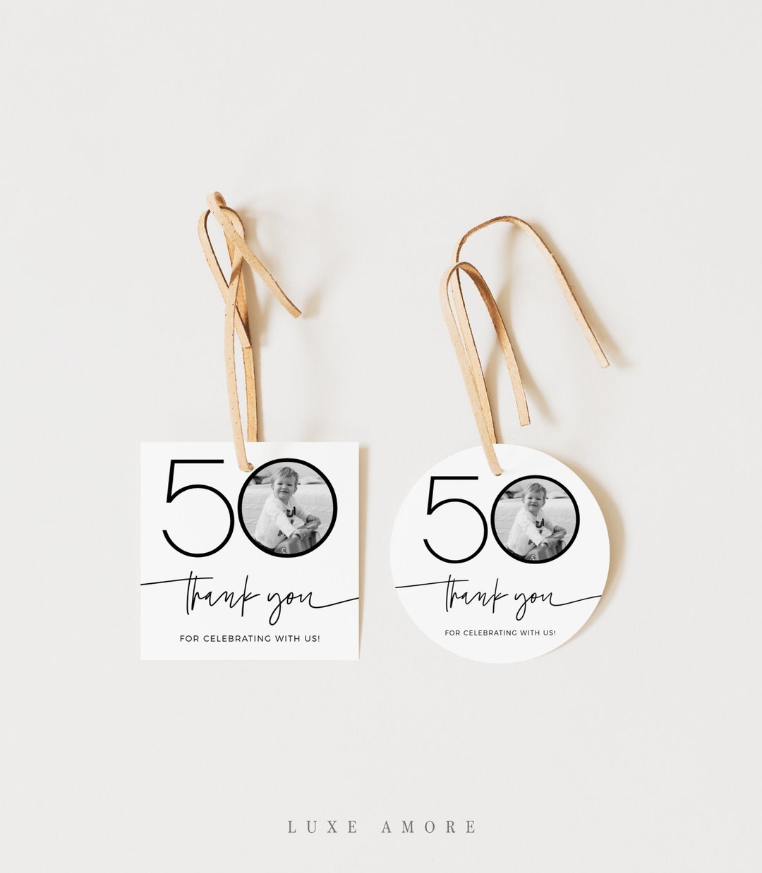 50th Birthday Favor Tags, 50th Birthday Gift Tag, 50th Thank You Tags ...