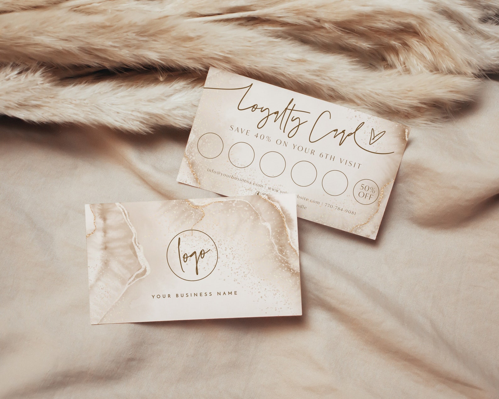 Gold Loyalty Card Template Business Rewards Card Modern - Etsy