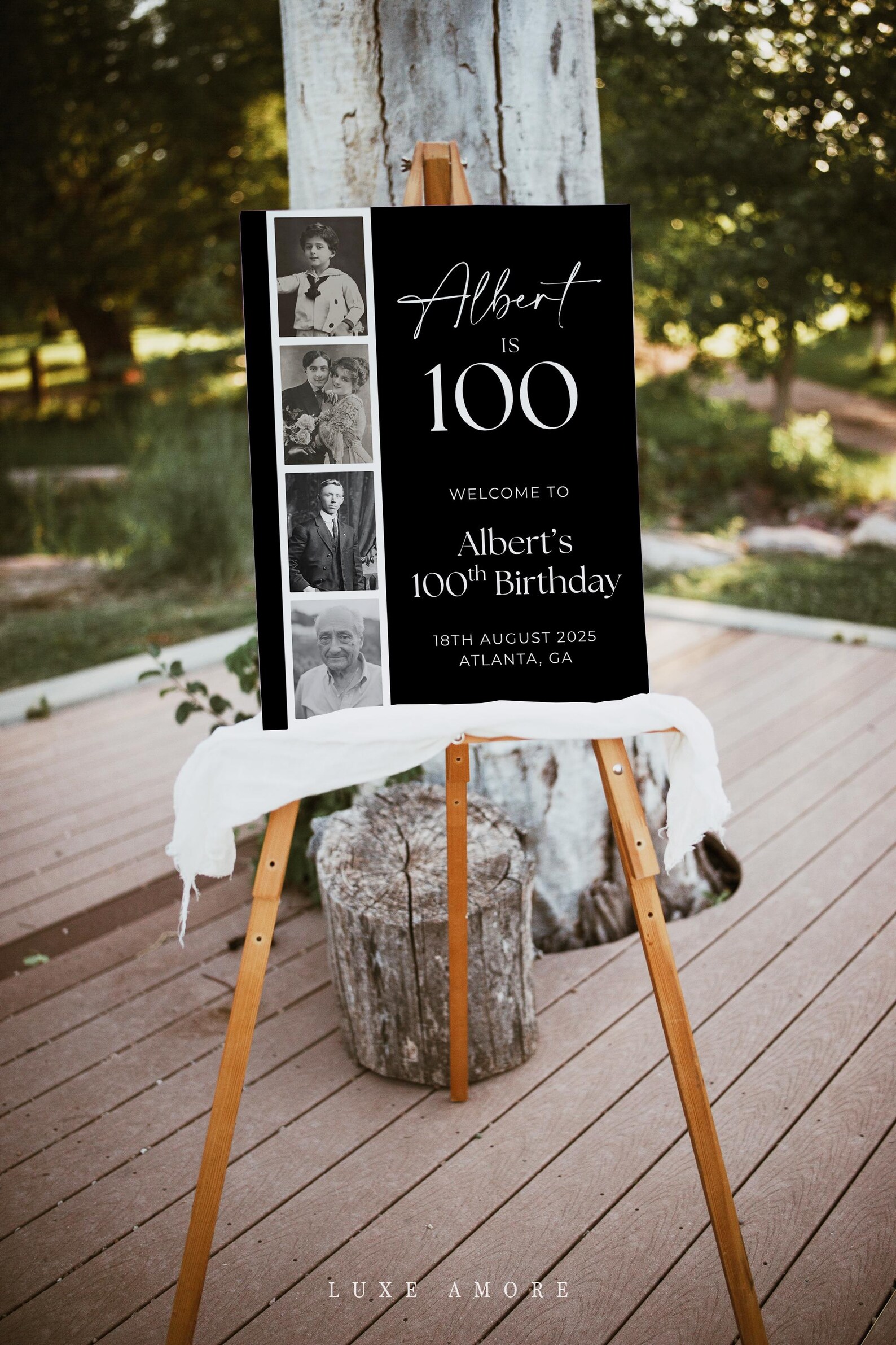 100th Birthday Welcome Sign Template, Vintage 100th Welcome Sign, Film ...