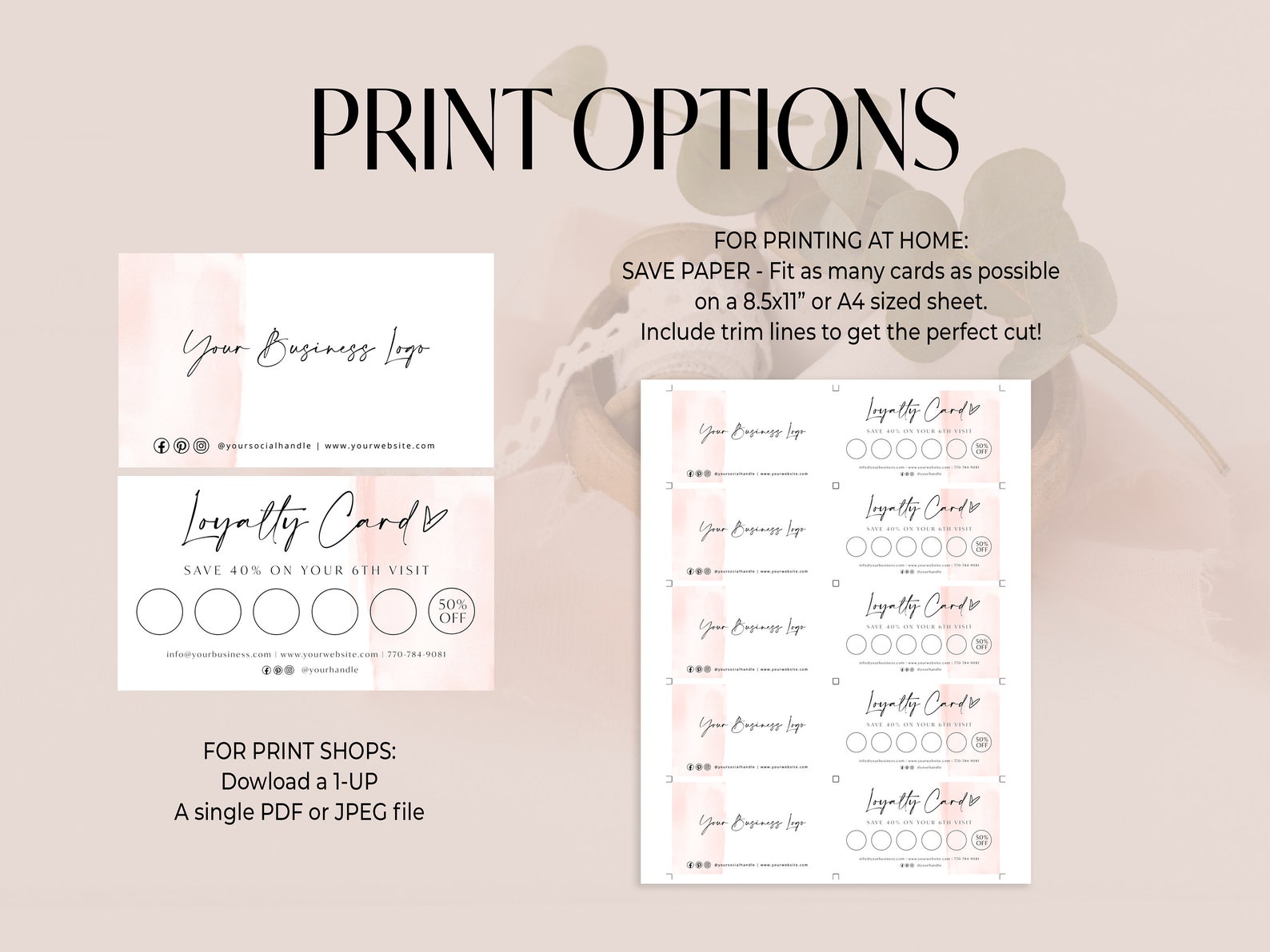 Loyalty Card Template, Printable Loyalty Card, Editable Template ...