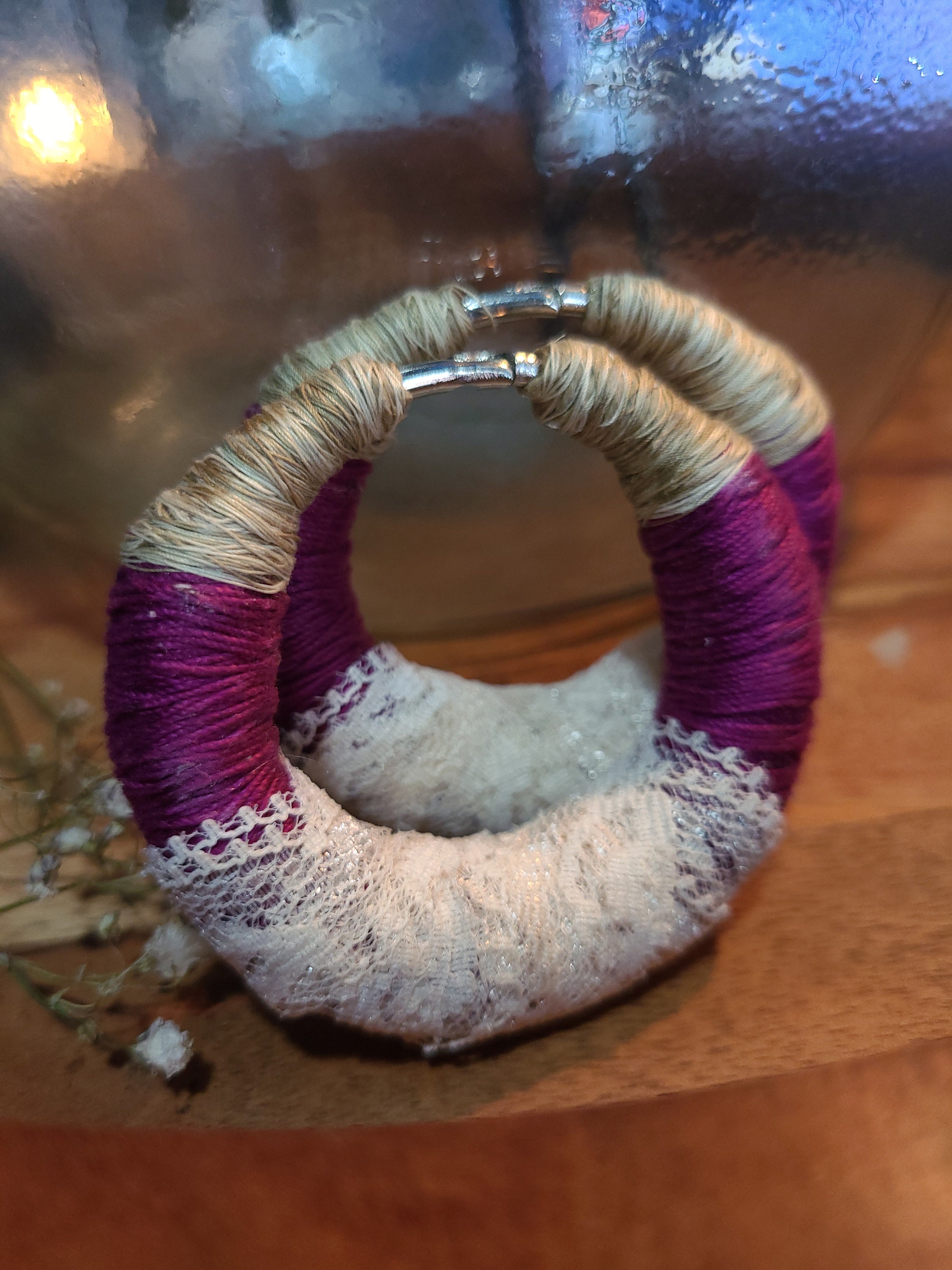 Strawberry Laced Wrapped Ear Weights-handmade Boho Ear Jewelry-unique ...