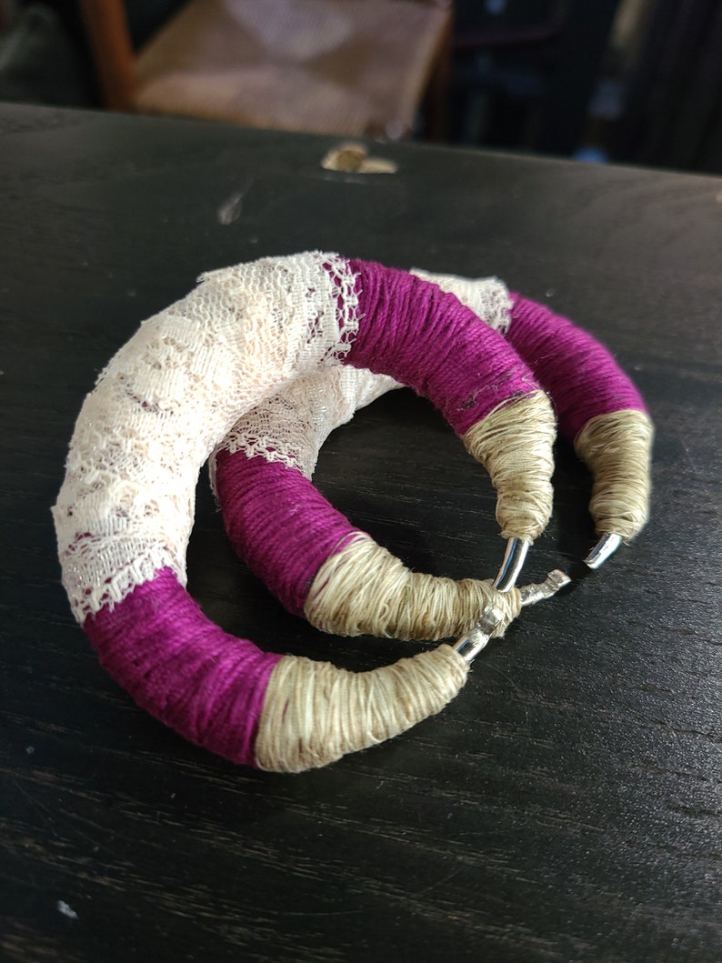 Strawberry Laced Wrapped Ear Weights-handmade Boho Ear Jewelry-unique ...