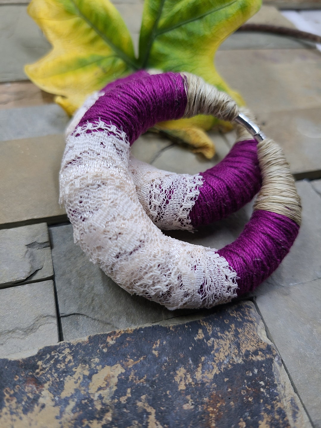 Strawberry Laced Wrapped Ear Weights-handmade Boho Ear Jewelry-unique ...