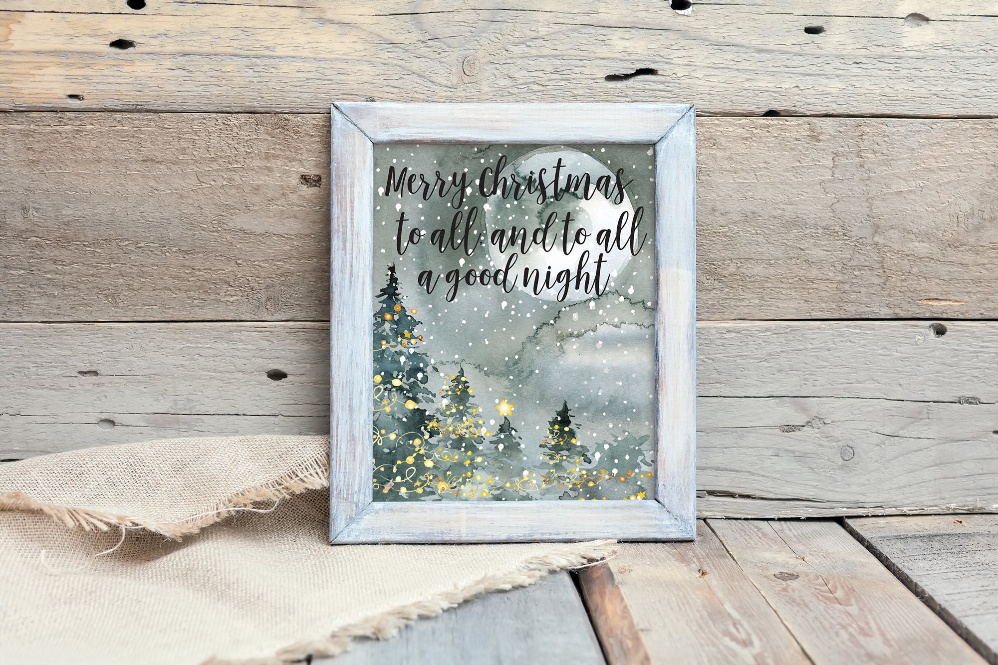 Merry Christmas To All And To All A Good Night / Christmas | Etsy