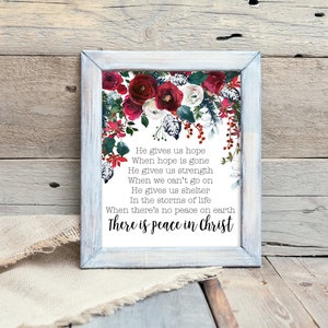 There is Peace in Christ LDS Digital Download / LDS Printable Wall Art ...