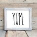 Yum / Kitchen Printable Wall Art / Kitchen Signs / Kitchen Art ...
