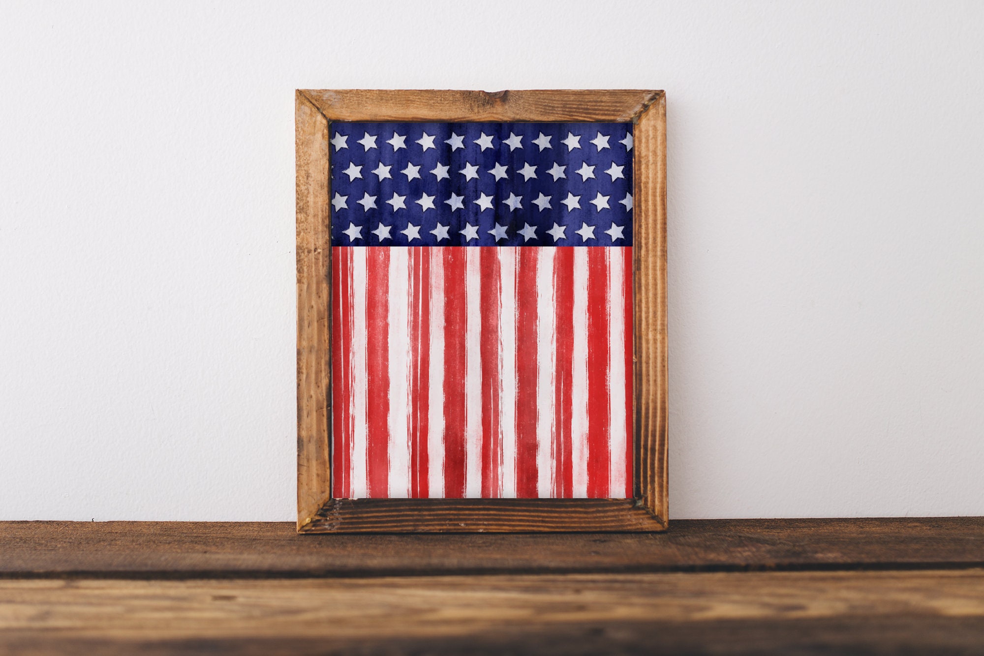 American Flag / 4th of July Printable Wall Art / Stars & | Etsy