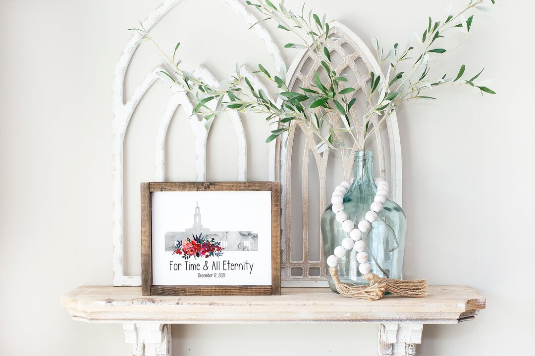 LDS Art Prints, LDS Raleigh Temple Printable, Personalized LDS Wedding ...