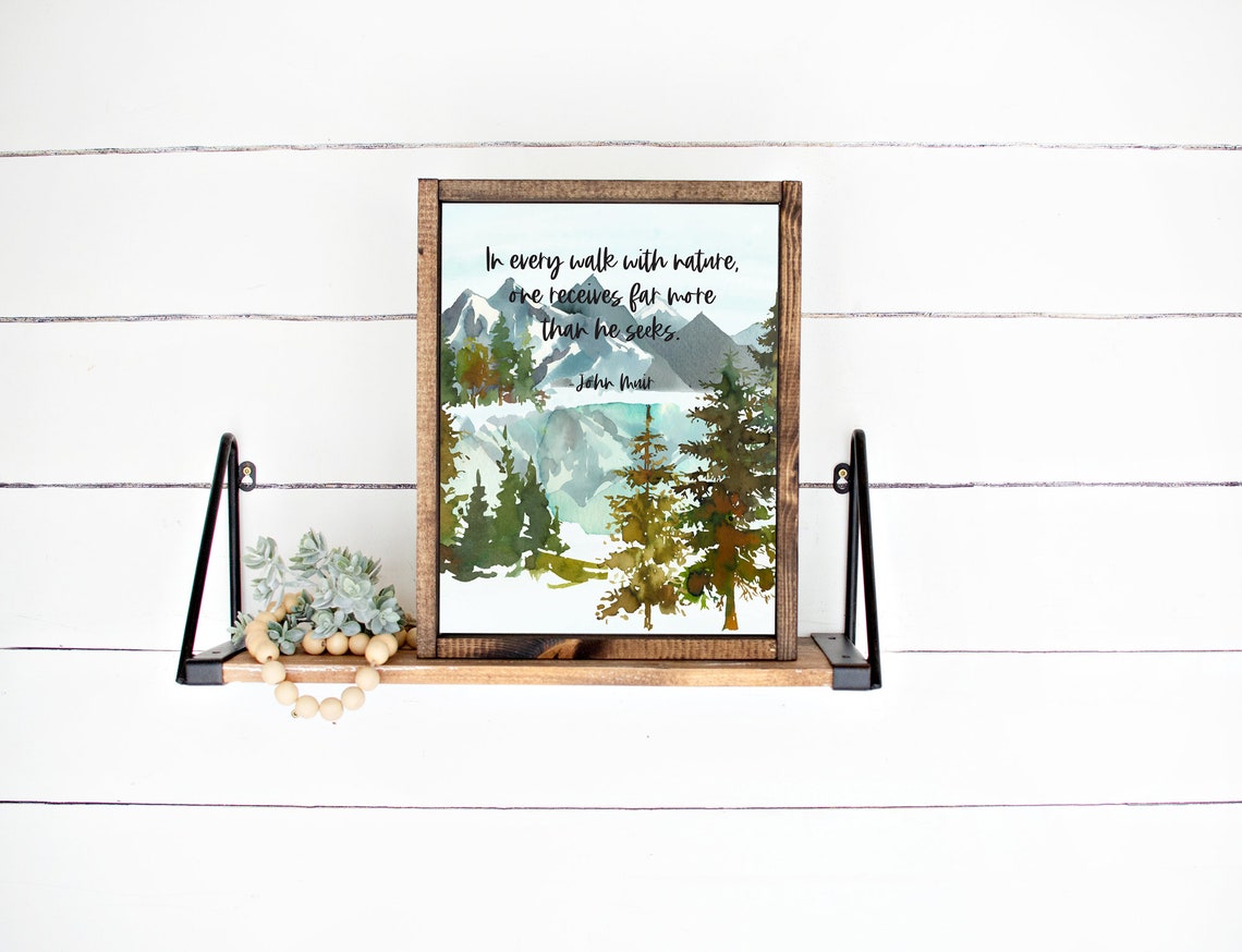 John Muir / John Muir Quote / John Muir Quote Wall Art / John | Etsy
