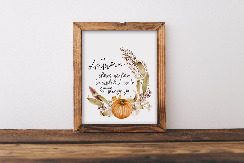 Autumn Shows Us How Beautiful It Is To Let Things Go / Fall | Etsy