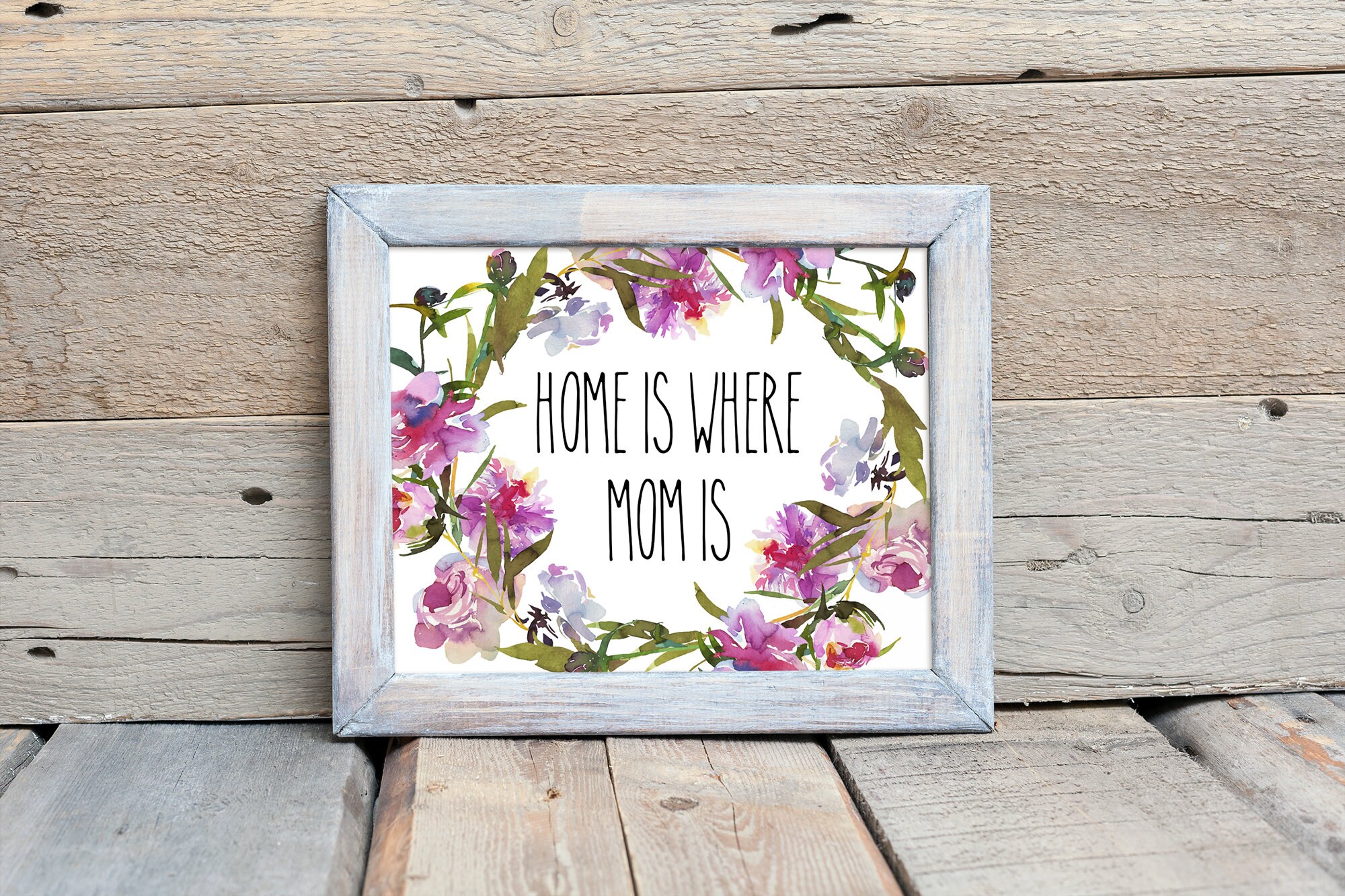 Home is Where Mom is Print / Mother's Day Printed Wall Art - Etsy