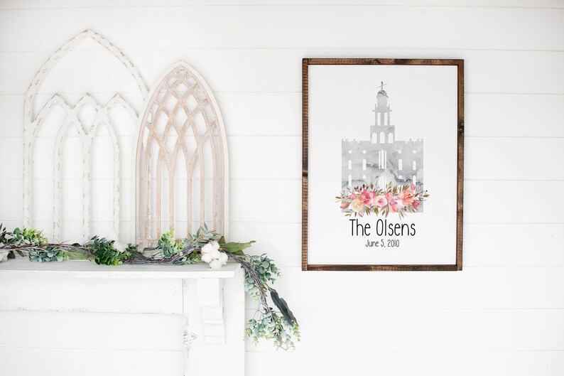 LDS Art Prints LDS St George Temple Printable Personalized | Etsy