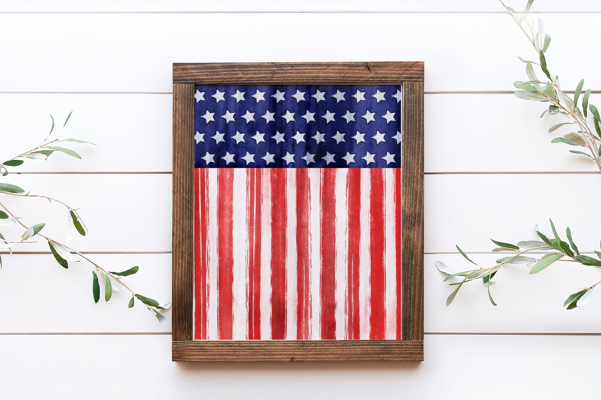 American Flag / 4th of July Printable Wall Art / Stars & | Etsy